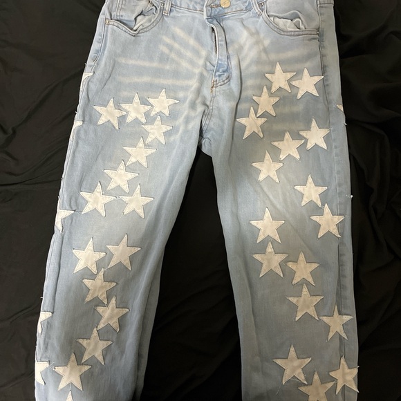 AMIRI | Jeans | Amiri Blue And White Relaxed Star Pattern Jeans | Poshmark